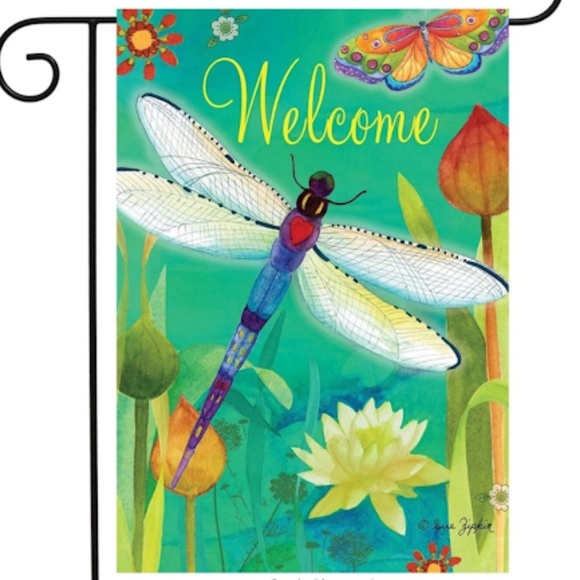 Accents | Garden Flag New Welcome Spring Dragonfly | Poshmark